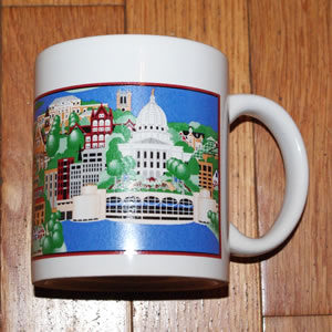 Madison, WI: Mug and Tile details - R. V. James Designs